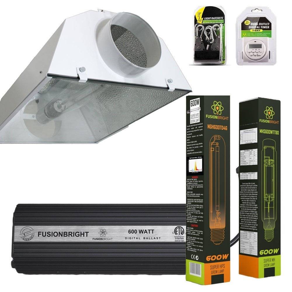 600 Watt Grow Light hood HID Kit — GrowLights Canada